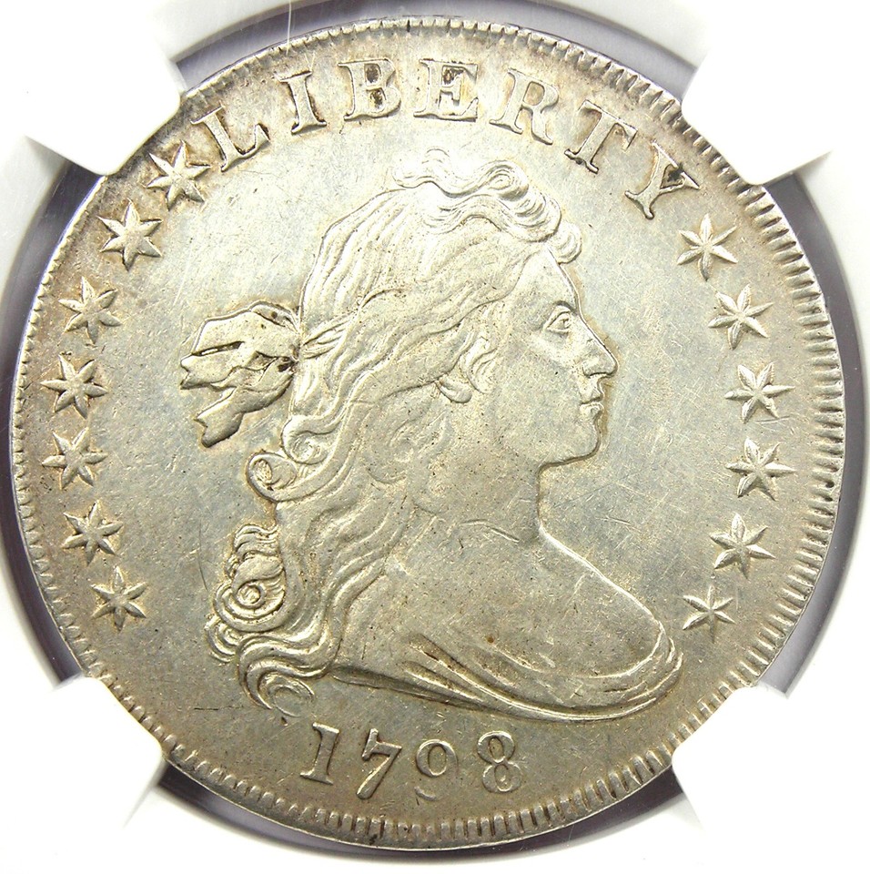 1798 Draped Bust Silver Dollar $1 Coin - Certified NGC AU Detail - Rare ...