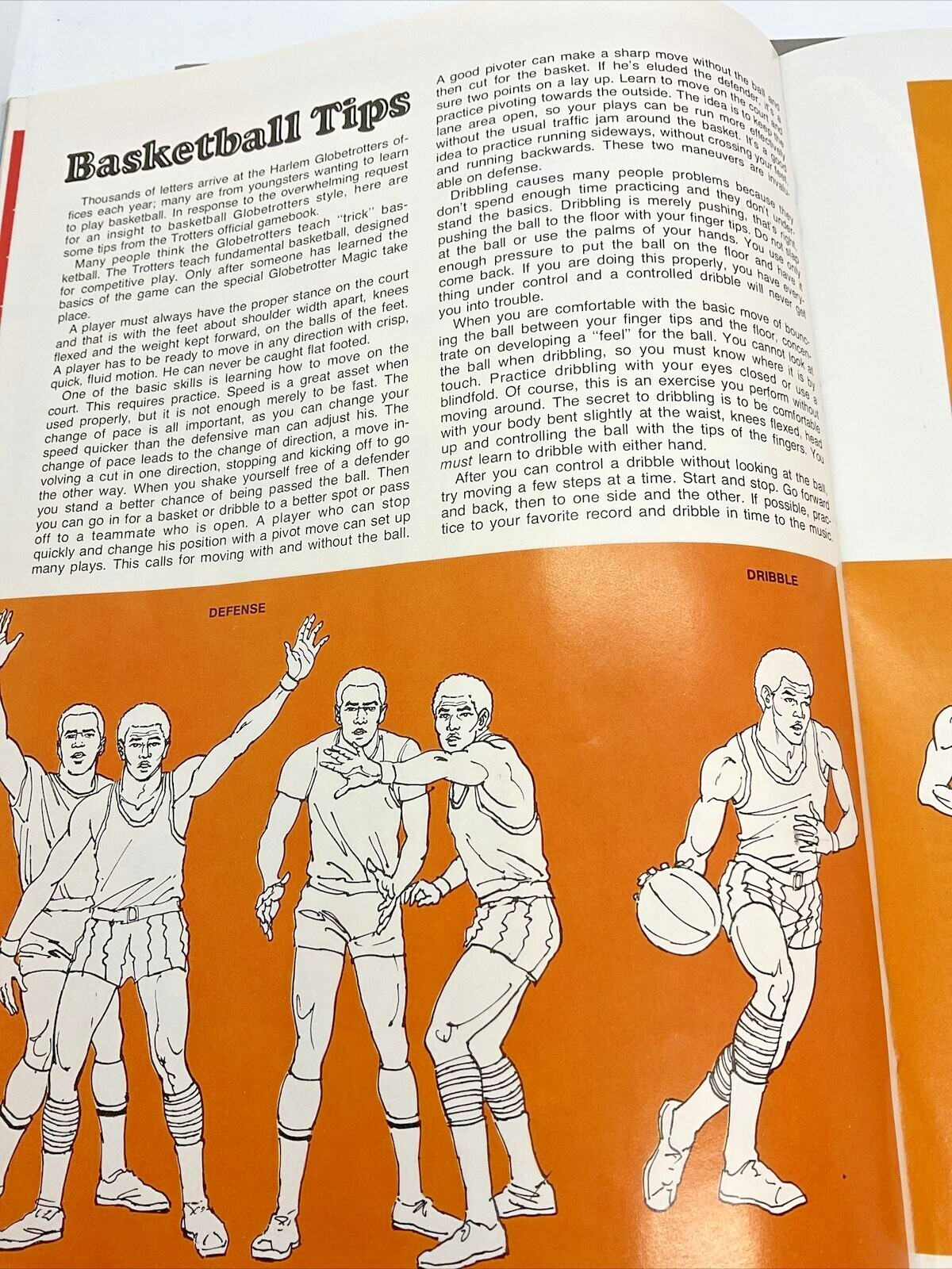 Vintage 1977 Harlem Globetrotters Program Poster HR Puffinstuff Donnie ...