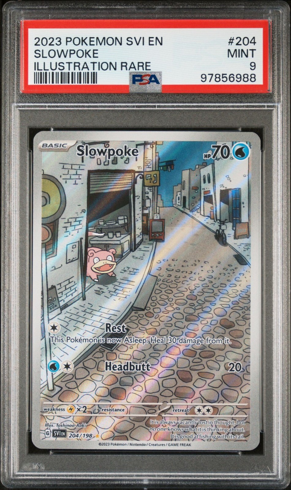 2023 POKEMON SVI EN-SCARLET & VIOLET 204 SLOWPOKE ILLUSTRATION RARE PSA ...