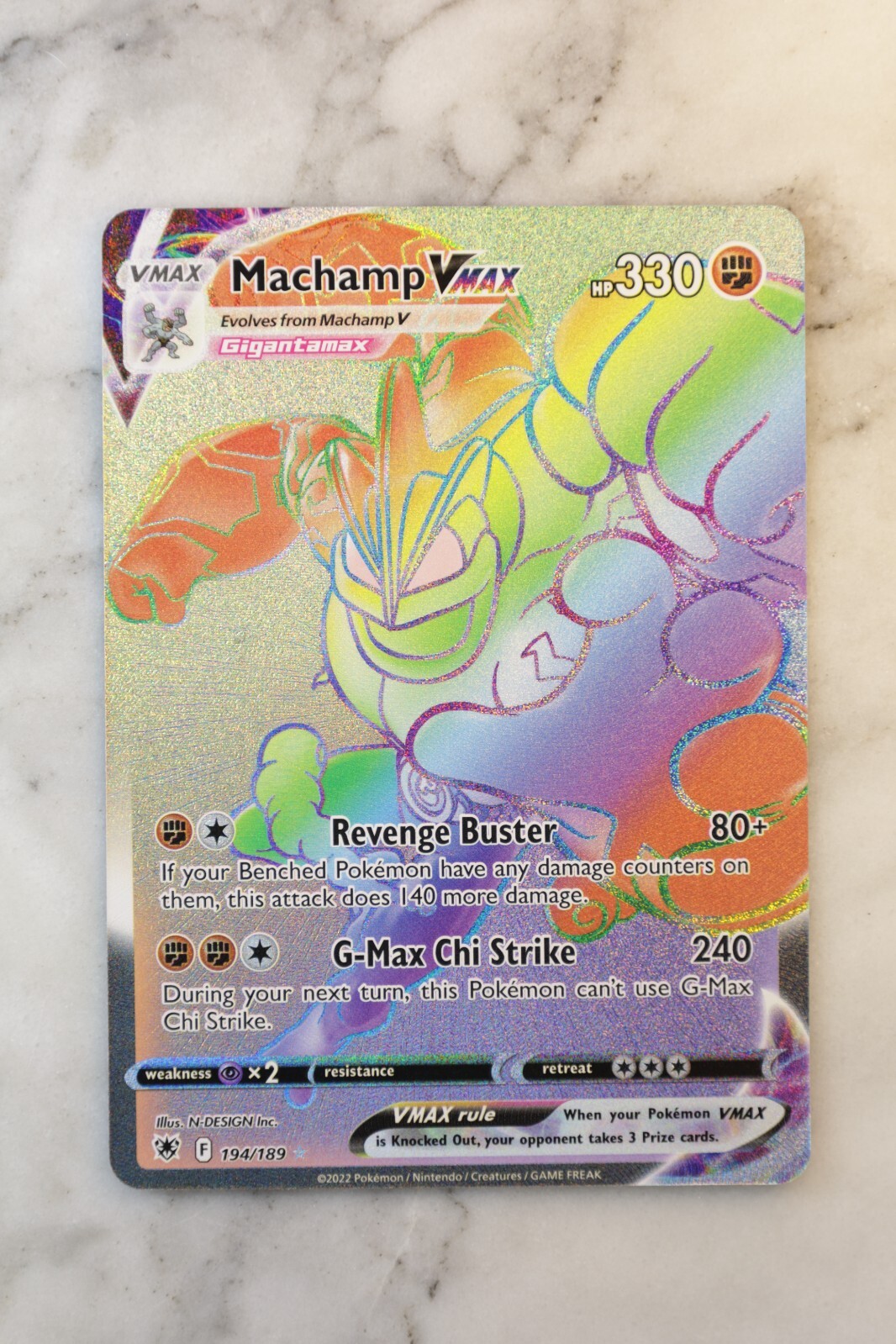 2022 194/189☆-Machamp VMAX-Secret Rare-Rainbow Holo-Astral Radiance | eBay