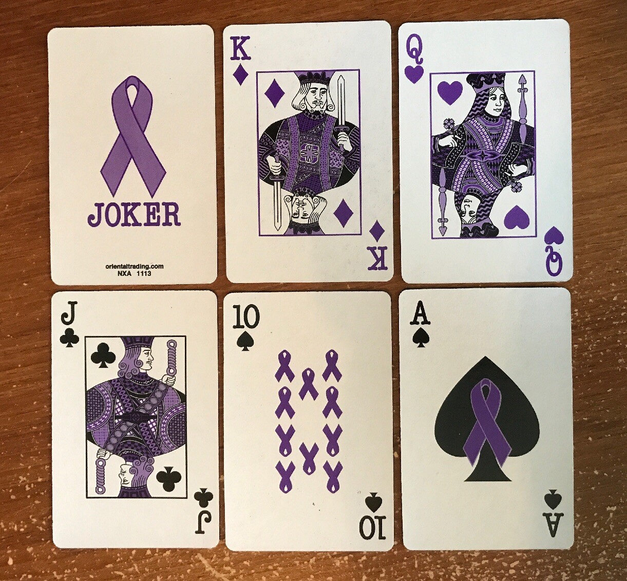 2 Decks Awareness Ribbon Playing Cards - Pink Ribbon, Purple Ribbon | eBay