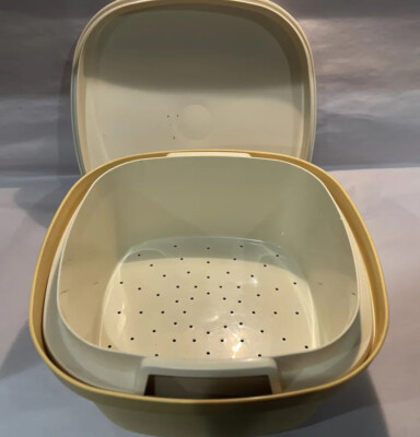 Vintage Tupperware Colander Storage Container, 889-12 Lid, 887-12 Tray ...
