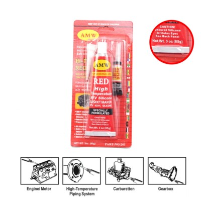 RTV Silicone Gasket Maker High Temp Sealant Fits Engine Transmission ...