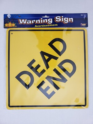 Grim Reaper Only & Dead End Warning Signs Halloween Decoration Sign ...