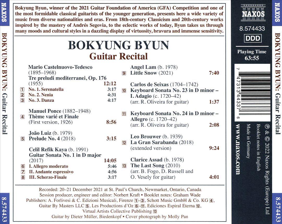 BOKYUNG BYUN BOKYUNG BYUN: WINNER 2021 GUITAR FOUNDATION OF AMERICA ...