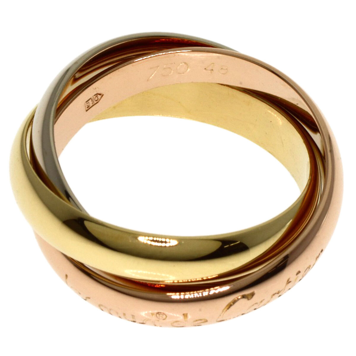 CARTIER Ring Trinity #48 K18 Yellow Gold K18 White Gold | eBay