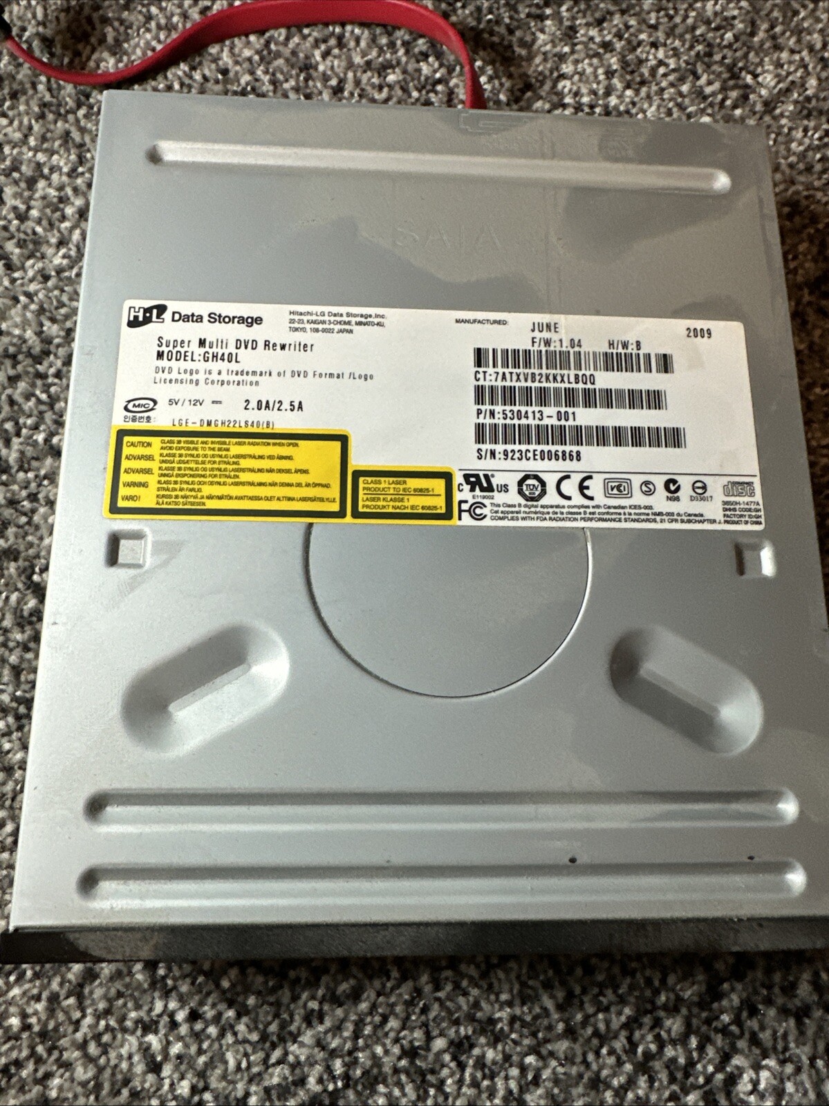 HP LightScribe Desktop 5.25" SATA DVD-RW Disk Drive | GH60L/A2HH ...