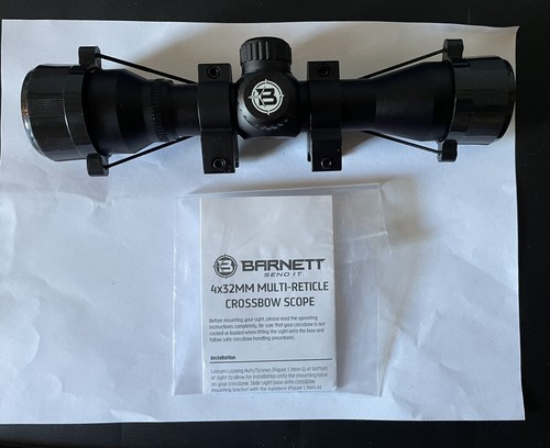 Barnett Crossbow Scope 4X32 Multi-Reticle With Rings - Black - New ...