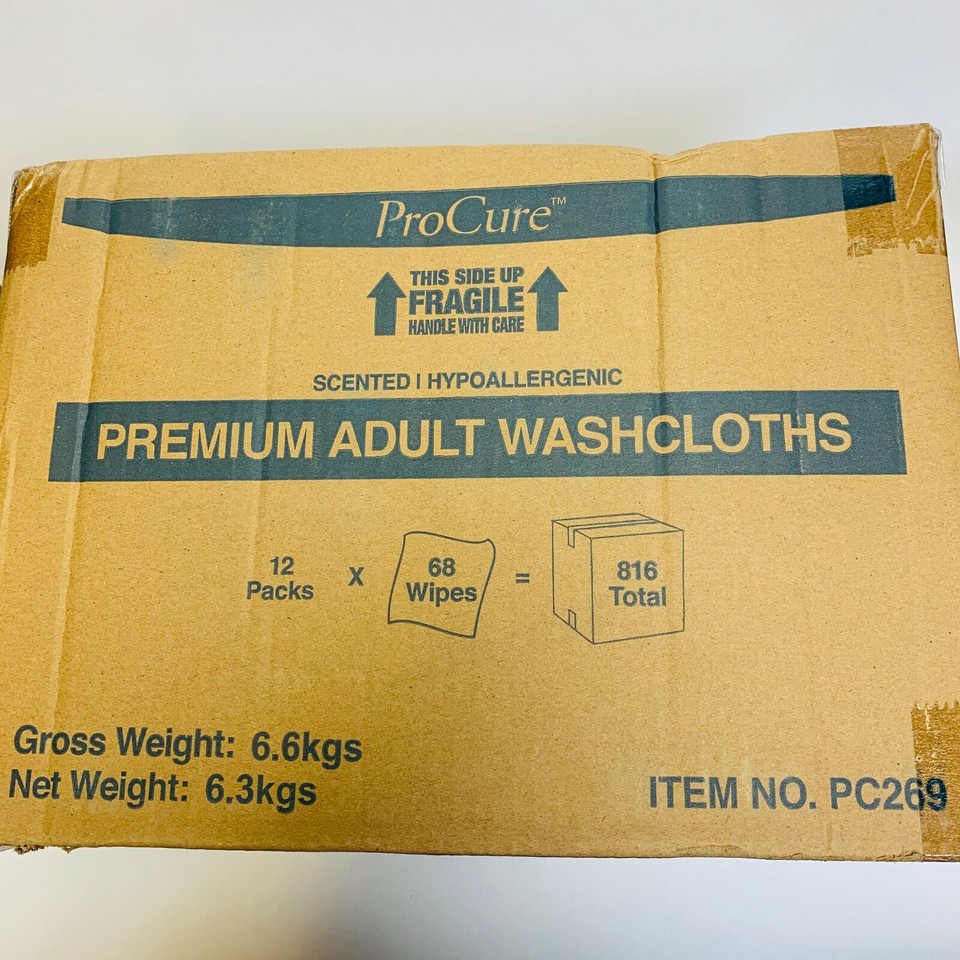 Wipes, Premoistened Washcloth, Soft Pack, Peel BackTop 12 Packs/CS ...