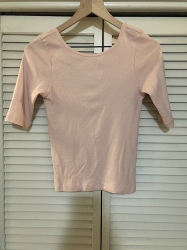 BP Light Pink RIbbed Open Back Top Size Small NWOT | eBay