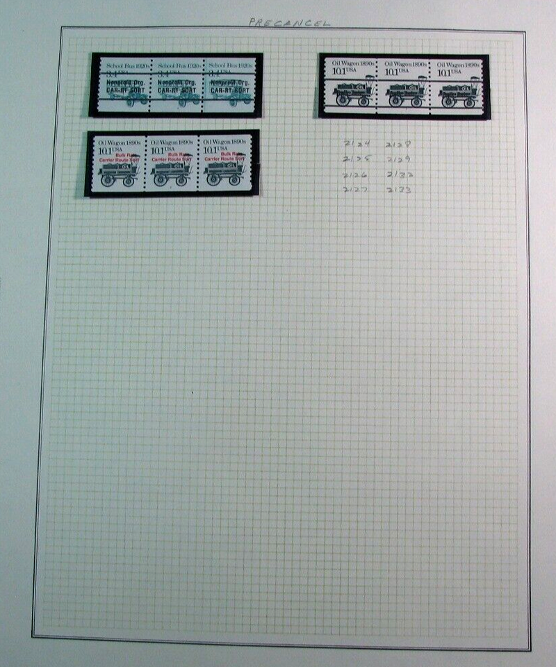 US Stamp PNC Album Page Scott# 1897 & etc. Transportation Issue 1981-88 ...