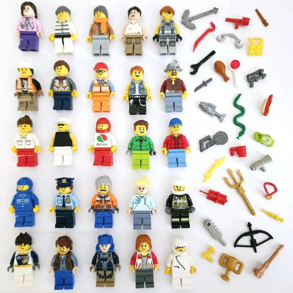 BULK LEGO Minifig Lot 100X Lego Minifigures Wedding Party Gift Lego ...