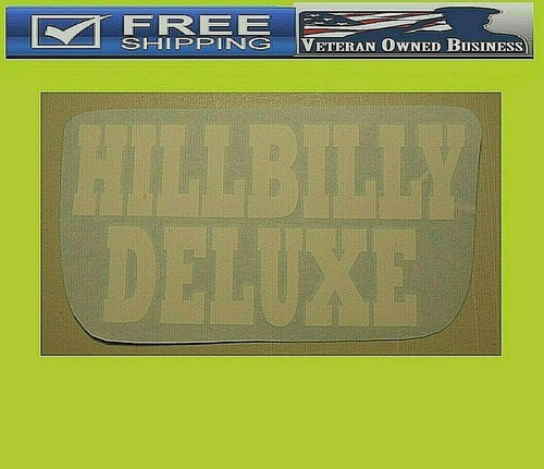 HILLBILLY DELUXE Redneck Cowboy 4X4 Truck Car Vinyl Window Decal ...