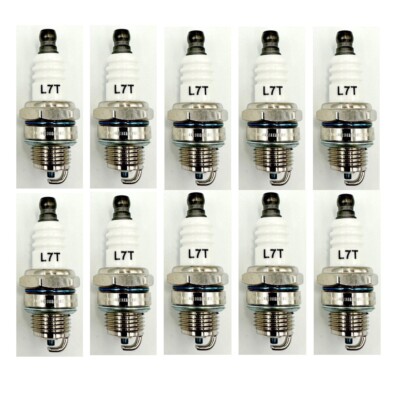 10pcs L7T Spark Plug For Various Strimmer Chainsaw Lawnmower Hedge ...