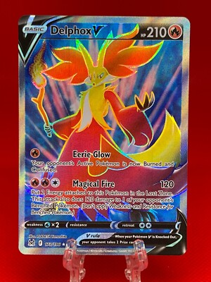 Pokémon TCG Delphox V Sword & Shield Lost Origin 173/196 Full Art Ultra ...