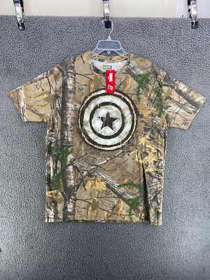 RealTree Marvel Camo Captain American Shield Shirt Men's XXL Avengers ...