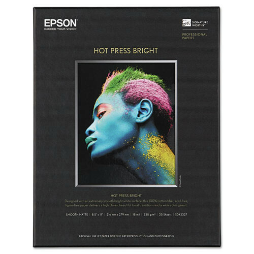 Epson S042327 17 mil Hot Press Bright Fine Art Paper - Smooth Matte ...