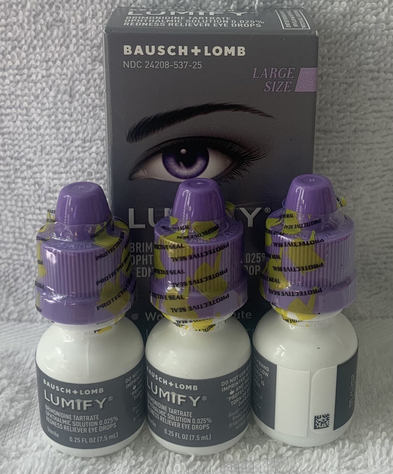 3-Pack ,Lumify Redness Reliever Eye Drops 0.25 oz (7.5ml)w/o box - EXP 2025 | eBay