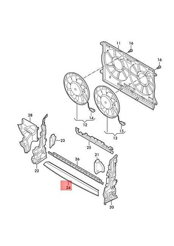 Genuine AUDI Audi RS5 Coupe Sportb. RS4 Avant quattro Air Guide ...