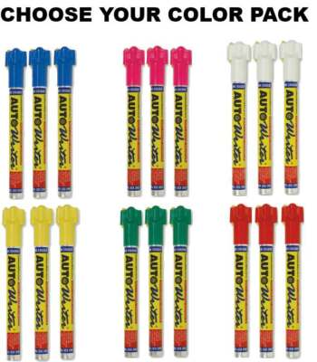 Auto Writer,wet markers pens,body shop,Yellow,Pink,Blue,Green,Red,white ...