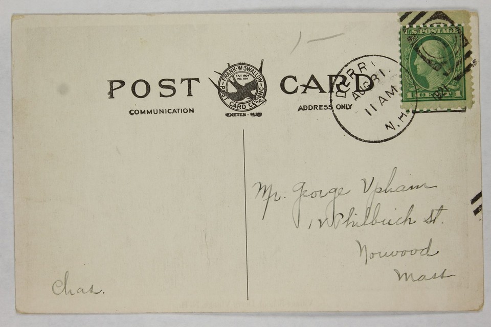 Village School Derry Village NH 1921 Postcard Frank W Swallow Co Exeter ...