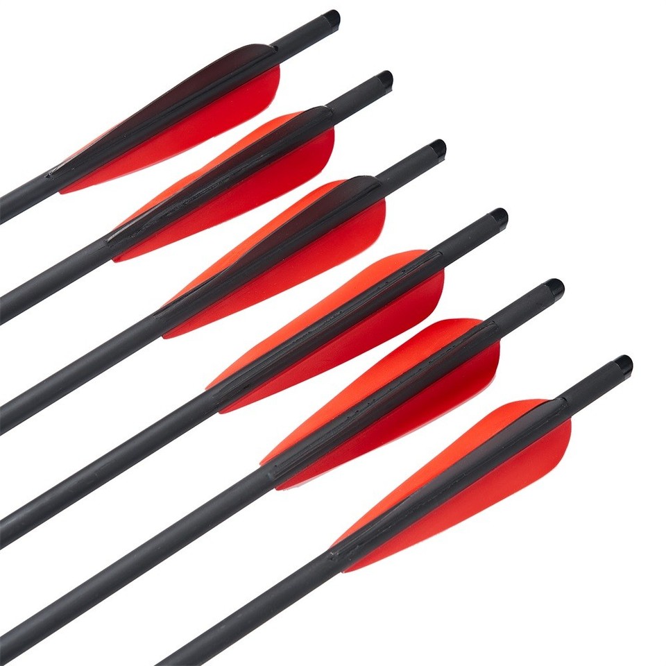 20" Crossbow Bolts Carbon Crossbow Arrows Half Moon Nock for Hunting ...