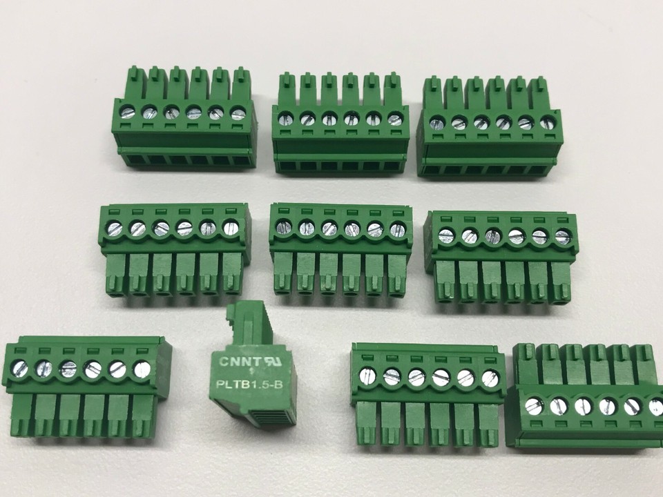Phoenix Contact Phoenix Connector 6 Pin 3.81mm PCB Terminal Block Lot ...