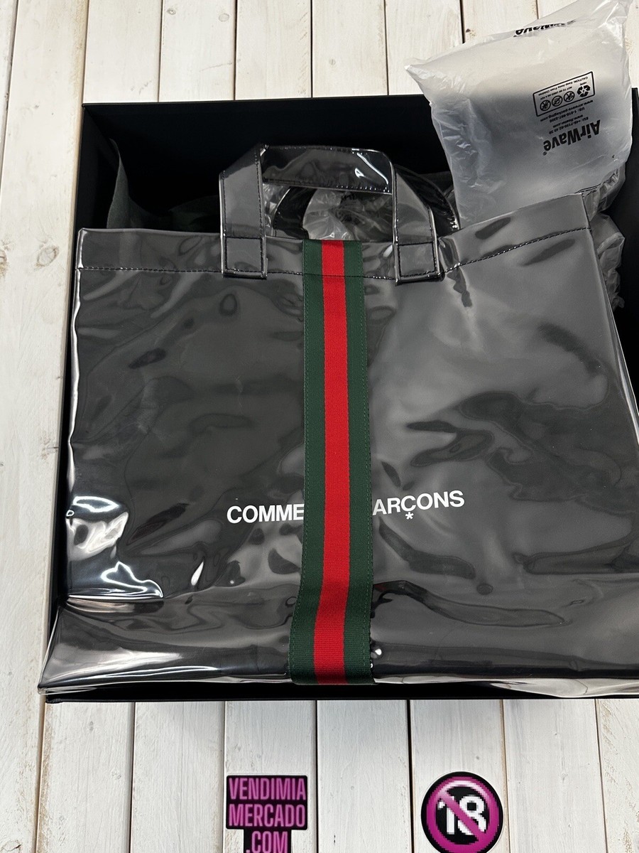 Comme Des Garcons × Gucci Black Web Stripe Paper Plastic PVC Comme Des Garcons × Gucci Black Web Stripe Paper Plastic PVC