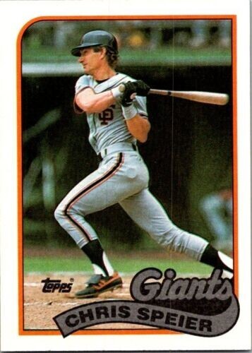 1989 Topps #94 Chris Speier Third Base & Shortstop S.F Giants FREE ship ...