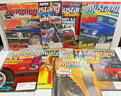 MUSTANG MONTHLY Magazine 1991 Issues JANUARY - DECEMBER - 10 Issues ...