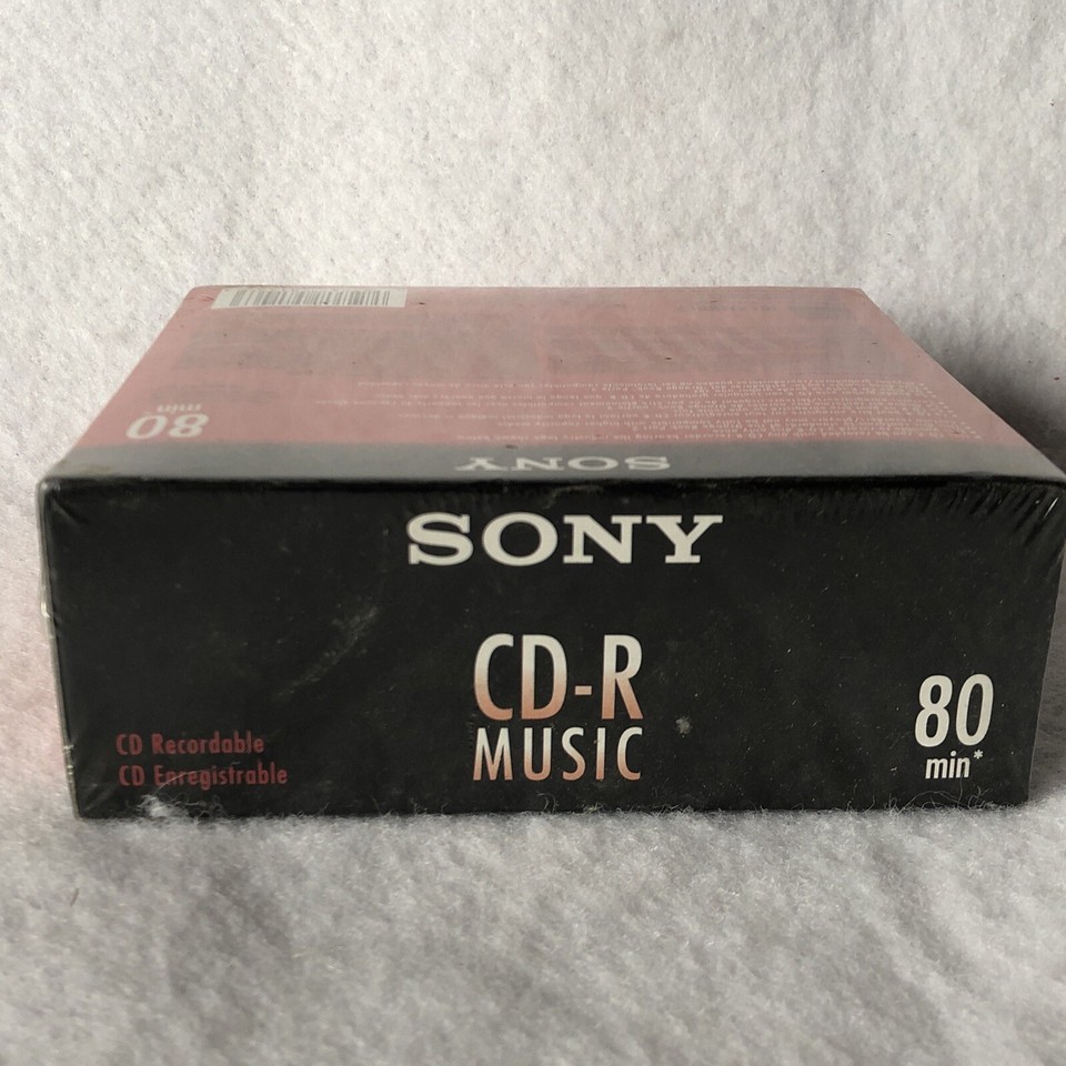 NEW Sony CD-R Music 80 min. Compact Disc Recordable in Slim Jewel Cases ...