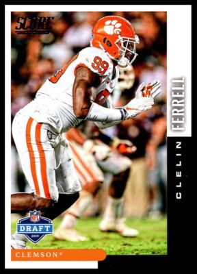 2019 Score NFL Draft 2019 Clelin Ferrell Clemson Tigers #DFT-23 Insert ...