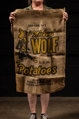 Antique Wicked Wolf Potato Sack | eBay