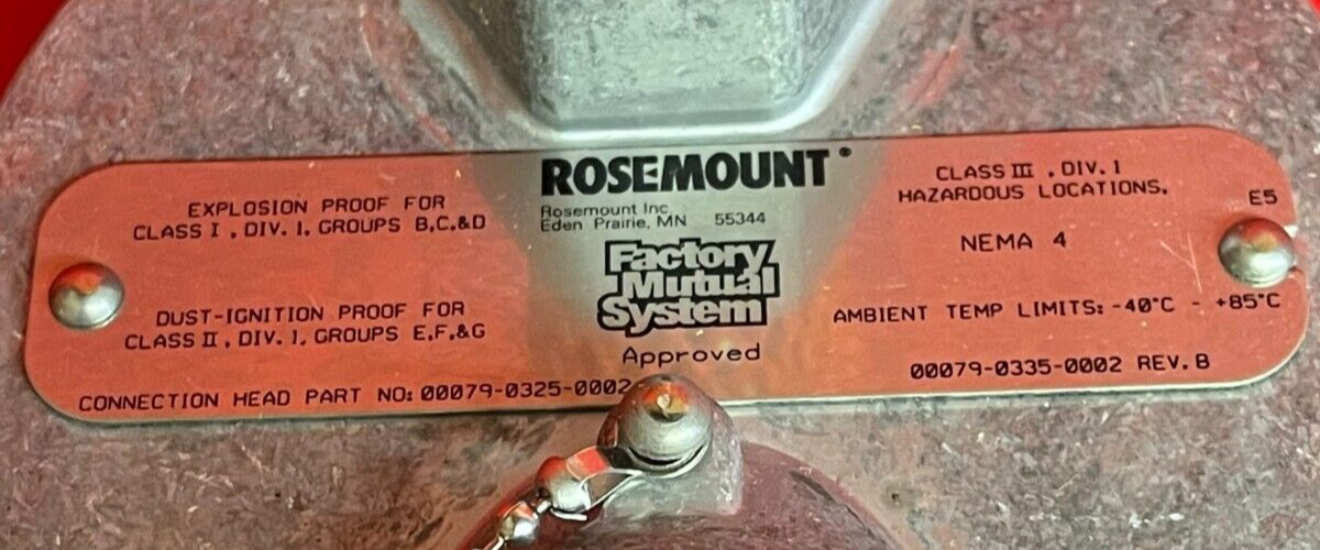 ROSEMOUNT CONNECTION HEAD 00079-0325-0002 | eBay