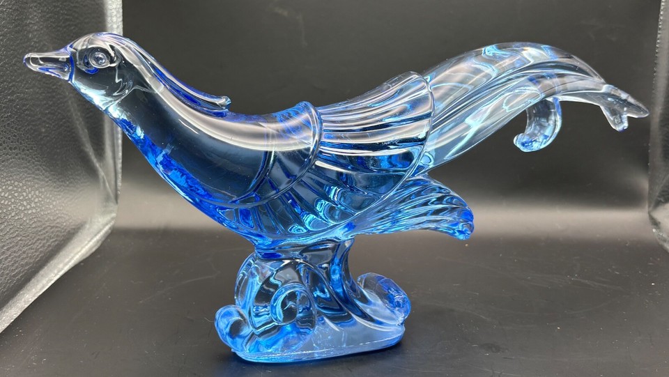 Vintage Paden City Copen Blue Glass Chinese Pheasant 1940s 13 1/2" Long ...