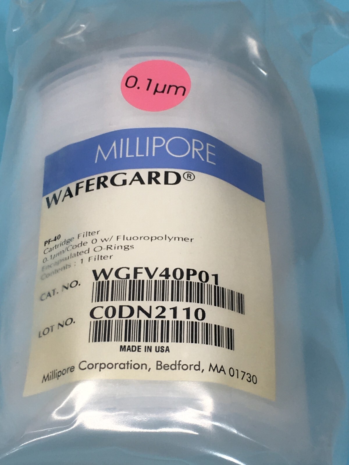 Millipore WGFV40P01 Wafergard PF-40 Filter, 0.1 Micron, 119028 | eBay