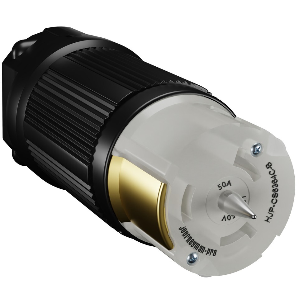 CS6364C + CS6365C Combo Set 50 Amp 125/250V 4-Prong Twist Lock Plug ...