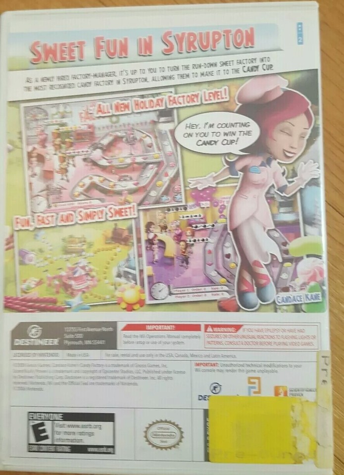 Wii Candace Kane's Candy Factory Game | eBay