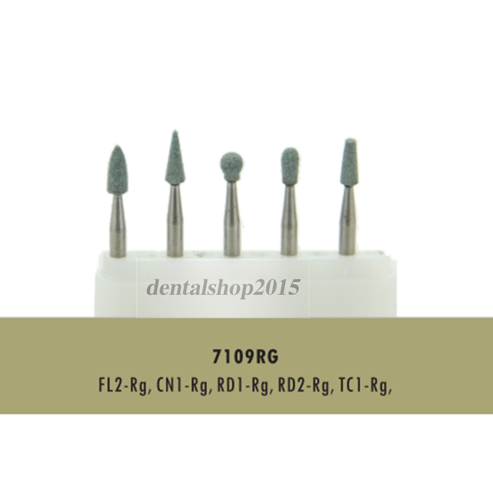 5pcs dental polishing burs finish ceramics stone burs RA for low speed ...