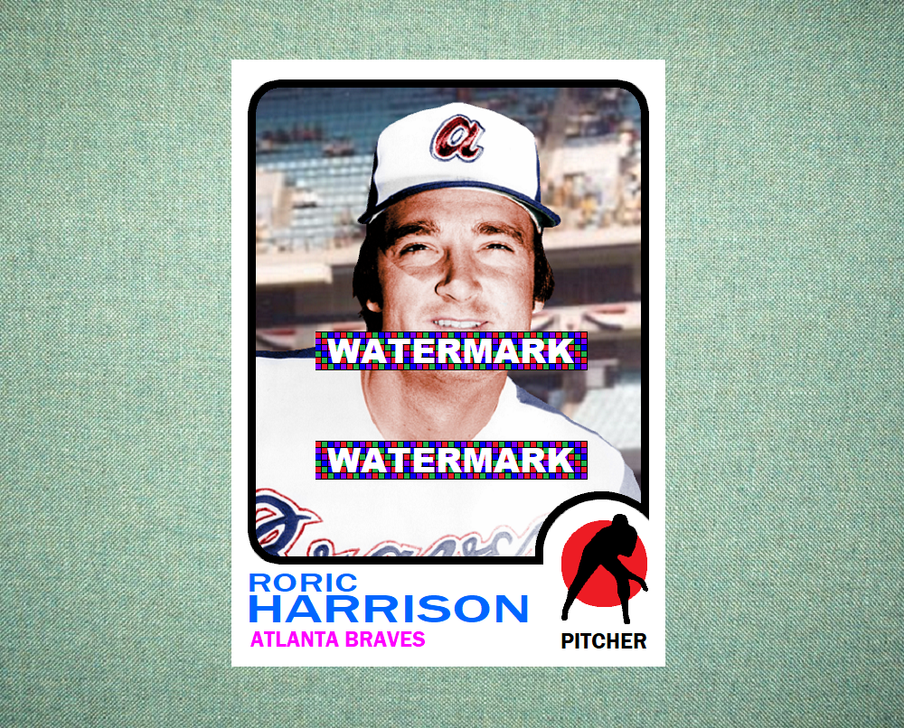 Roric Harrison Atlanta Braves 1973 Style Custom Baseball Art Card | eBay