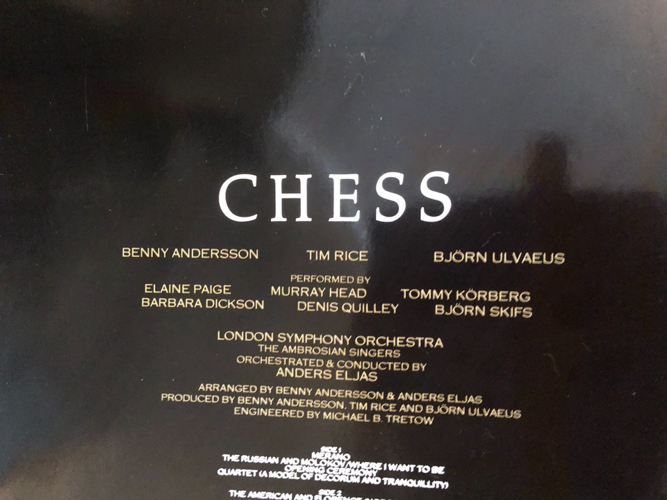 CHESS MUSICAL SOUNDTRACK - Double Vinyl LP Album RECORD With Original ...