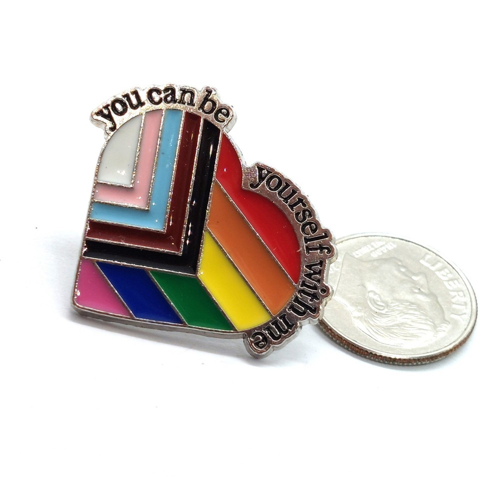 Pride Equality Pin Collectible Love Is Love LGBTQ Rainbow Heart Gift ...