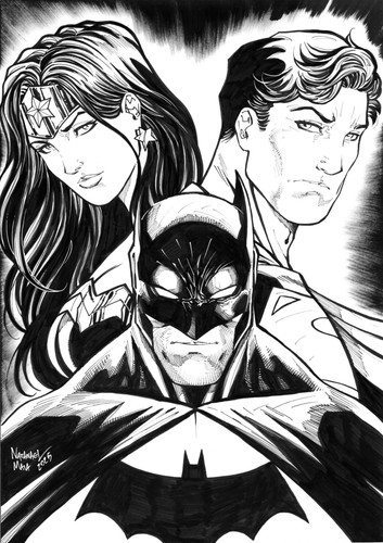 JLA (11"x17") Original Art by Natanael Maia - Ed Benes Studio | eBay