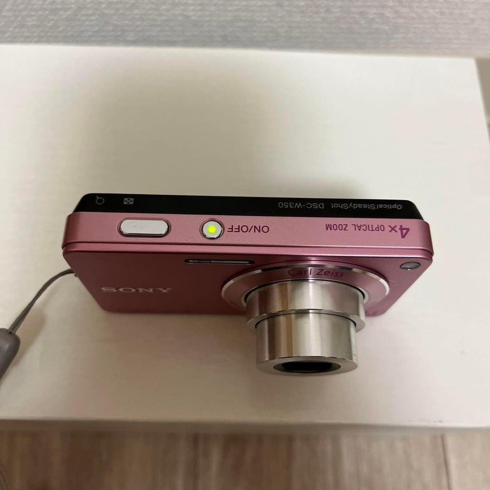 N.MINT SONY Cyber Shot DSC-W350 Pink Digital Camera 14.1MP 4x zoom ...