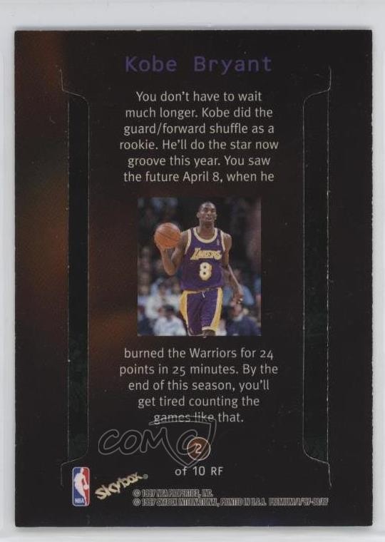 1997-98 Skybox Premium Rock n Fire Kobe Bryant #2RF HOF | eBay