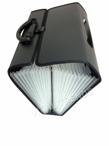 A4 EXPANDING DOCUMENT CARRY CASE WITH 26 POCKETS & DURABLE HANDLE FILE ...