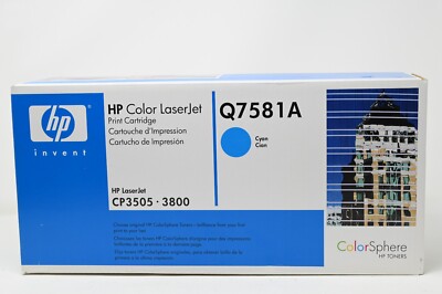 HP 503A CYAN Toner Cartridge HP Q7581A 3800 CP3505 | eBay