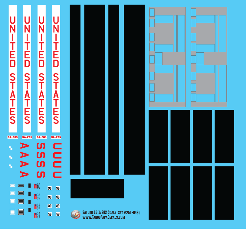 Estes Saturn 1B 1:282 Rocket Decals | eBay