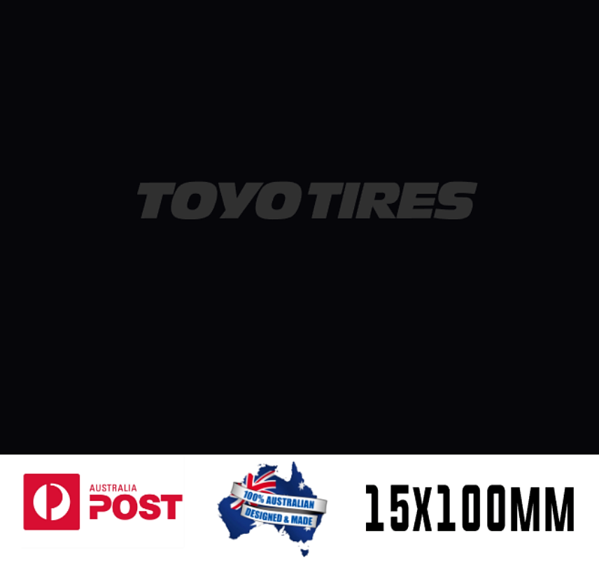 2x Toyo Tires Windshield Windscreen Sticker Decal 100mm BLACK | eBay ...