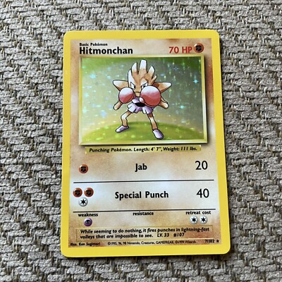 HITMONCHAN - Base Set 1999 HOLO 7/102 - Pokemon Card 1999 - NM | eBay